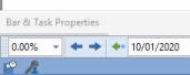 Editing bars and tasks using the properties view